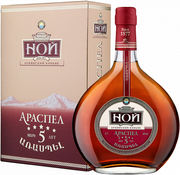 Коньяк NOY Araspel 3 y.o. gift box 0.5 л (НОЙ Араспел 3 года в п/у ...